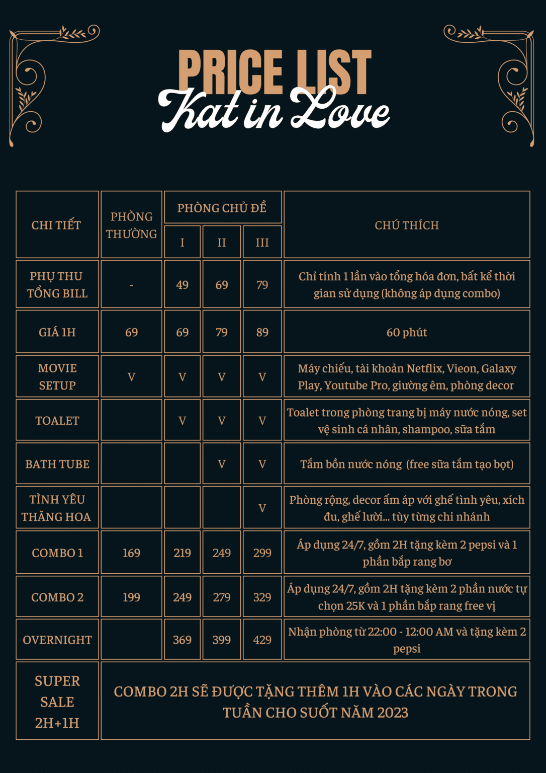 Bảng giá - Kat in love